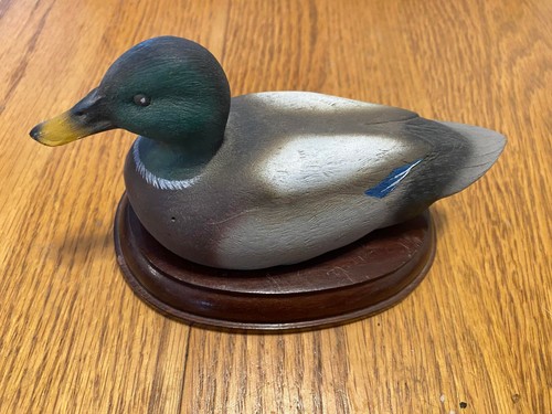 William Veasey Hand Painted Mini Resin Duck Decoy Male Mallard Drake ...