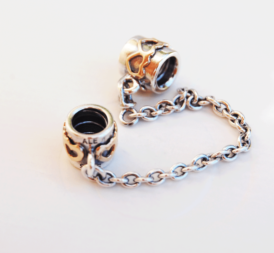 Gen. Pandora two-tone Safety Chain "Hearts" - 790307 - 5cm - retired ...