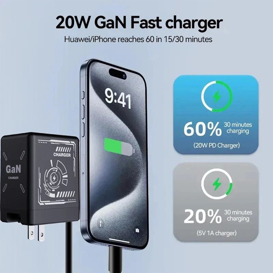 2-in-1 charger 120W USB C Charger Block Double-Port Fast Charger ...