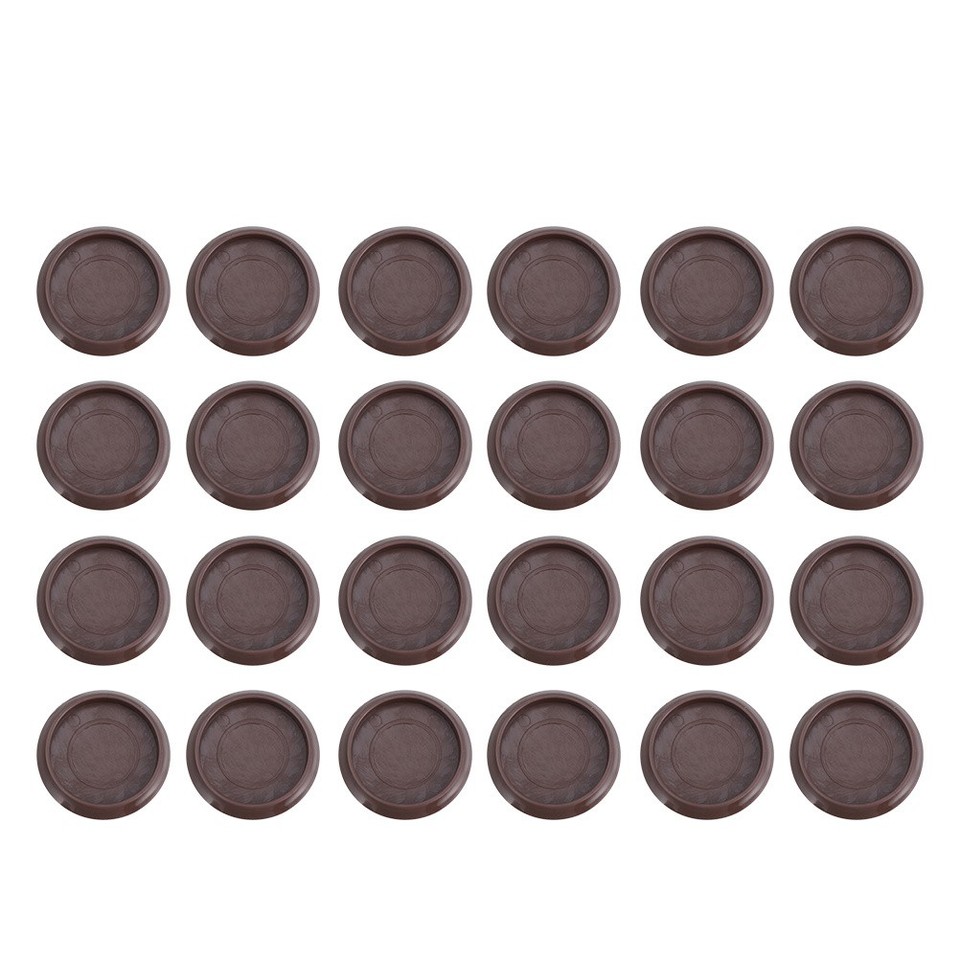 24 Pcs Furniture Stopper Plastic Caster Cups Anti Slip Bed Stoppers for ...
