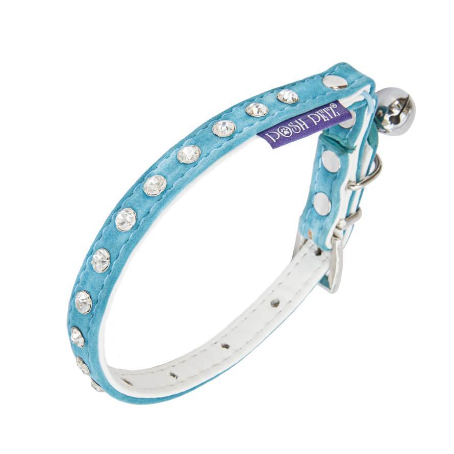 Posh Petz® Diamante Crystal Velvet Adjustable Cat Safety Collar With ...