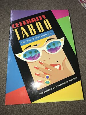 Celebrity Taboo Game of Unspeakable Fun 1991 Adult Board Game Milton ...