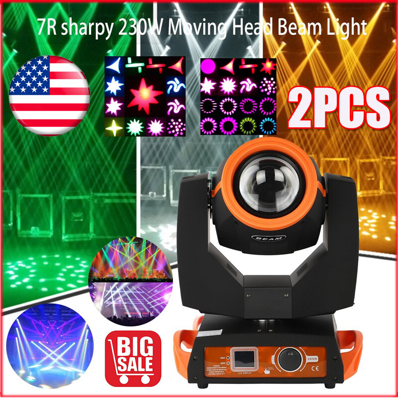 230W 7R Zoom Moving Head Beam Sharpy 8+16 Prism Gobo Strobe DMX Stage ...
