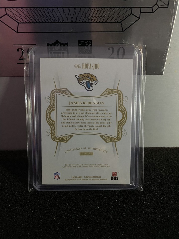 2020 Panini Flawless James Robinson True RPA Patch Autograph /25 SP ...