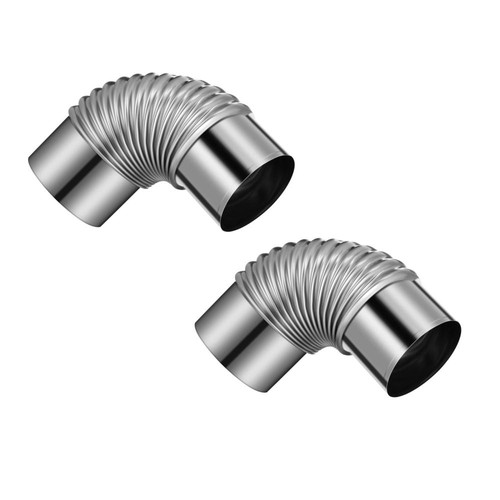 2 Pieces 6 in Stove Pipe Inch Damper Flue Elbow Chimney Flues | eBay