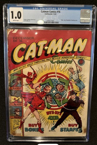 Catman Comics 16 (Dec 1942) Scarce Issue!!! Hitler, Mussolini, Tojo And Goering | eBay