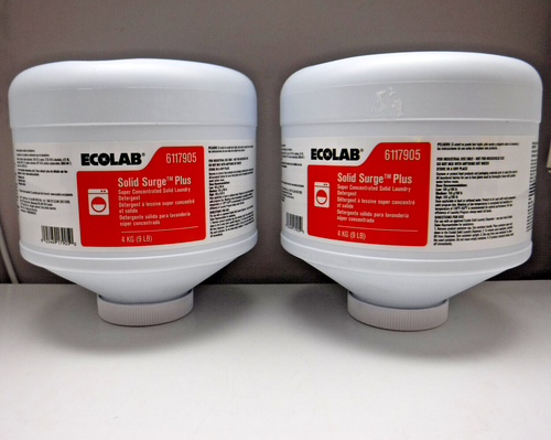 2 Ecolab 6117905 Solid Surge Plus Super Concentrated Laundry Detergent ...