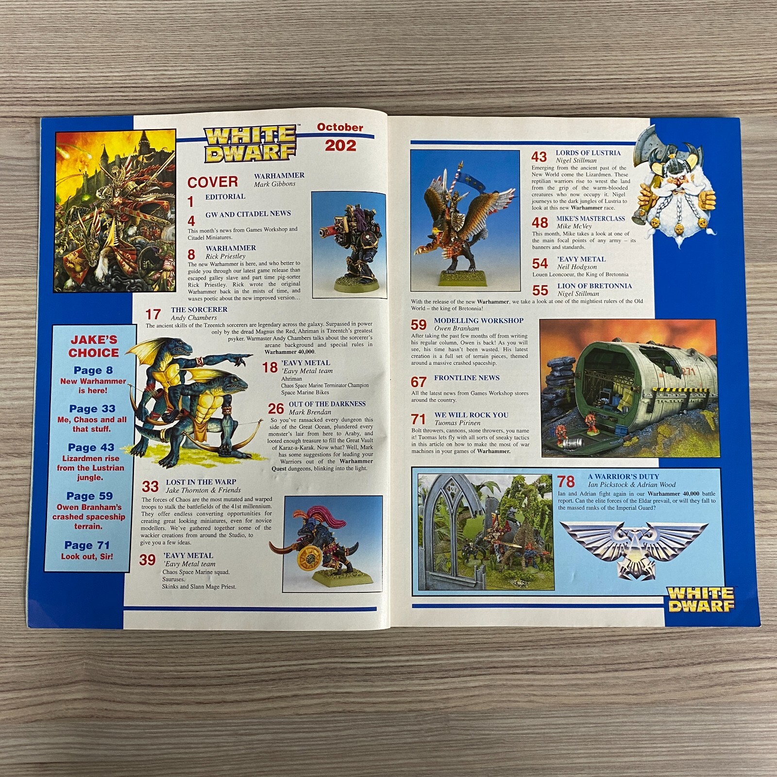 WHITE DWARF ISSUE NO 202 WARHAMMER FANTASY 40,000 40K MAGAZINE OCTOBER ...