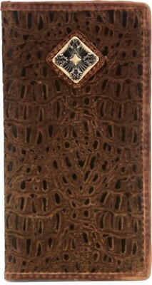 Tony Lama Western Mens Rodeo Wallet Leather Hornback Embossed Brown ...