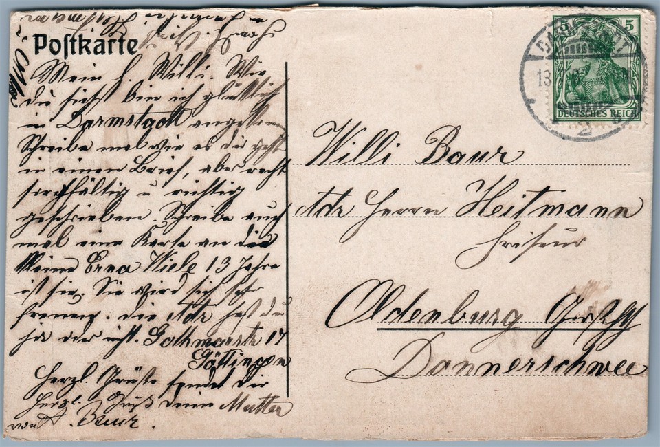 KUNSTLER-KOLONIE HAUS OLBRICH GERMAN ANTIQUE POSTCARD w/ STAMP | eBay
