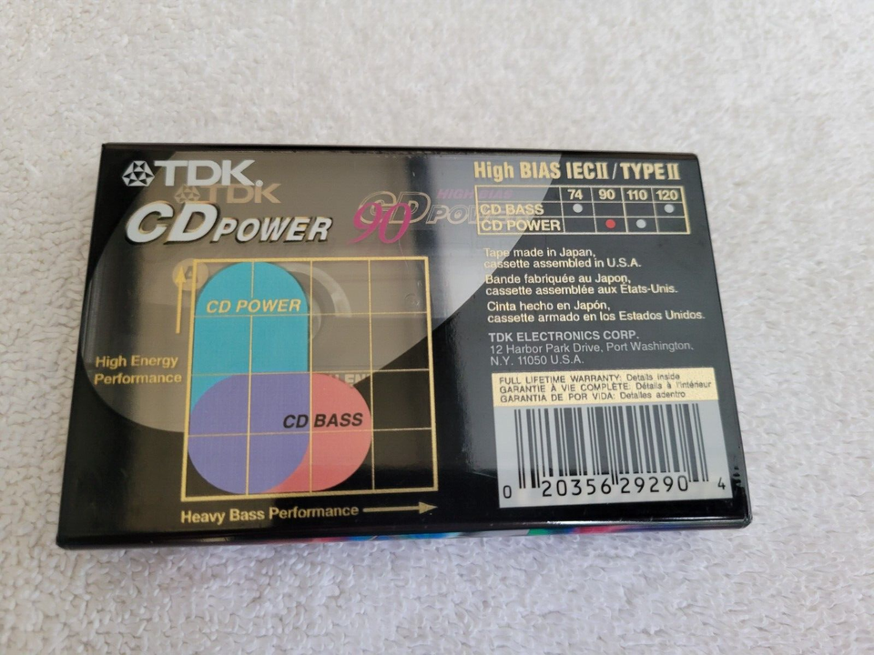 TDK High Bias CD Power 90 Mins. Audio Cassette Tape NOS | eBay