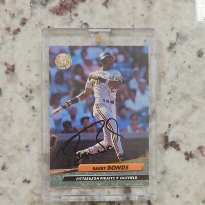 Barry Bonds AUTO ⭐️ 1992 Fleer Ultra Baseball Card #251 , On card Auto ...