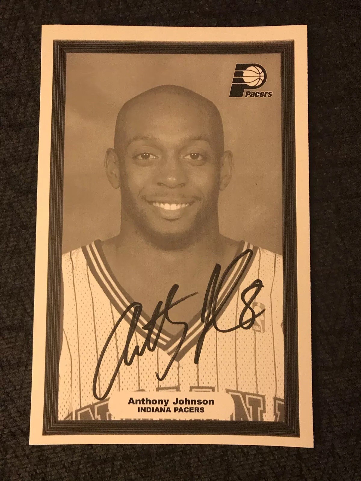 Anthony Johnson Indiana Pacers Signed Handout Picture | eBay