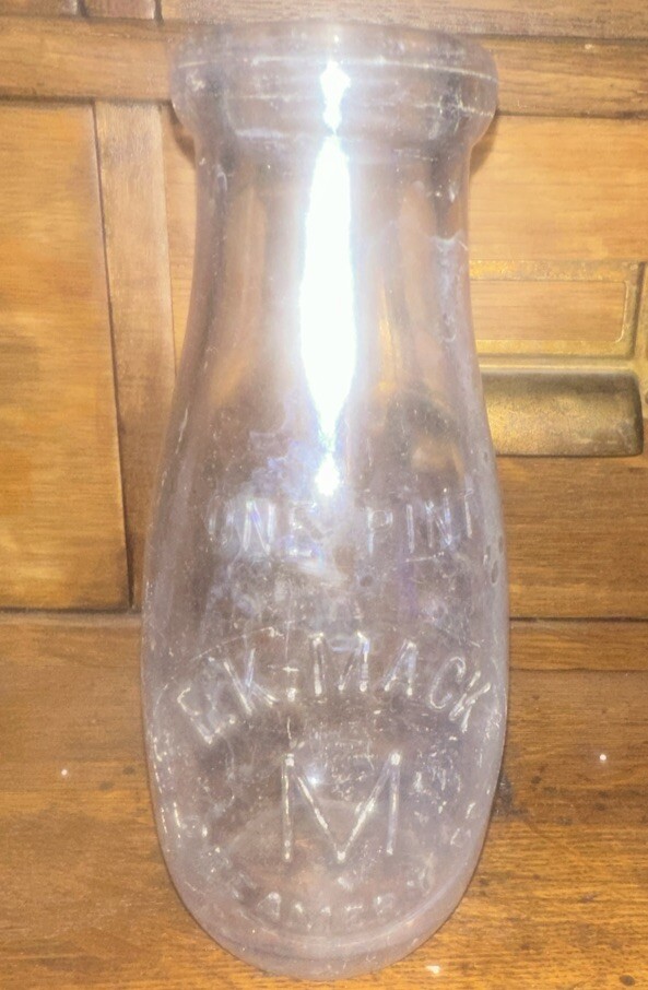 Rare E. K. Mack Creamery Louisville Kentucky Pint Bowling Pin Milk ...