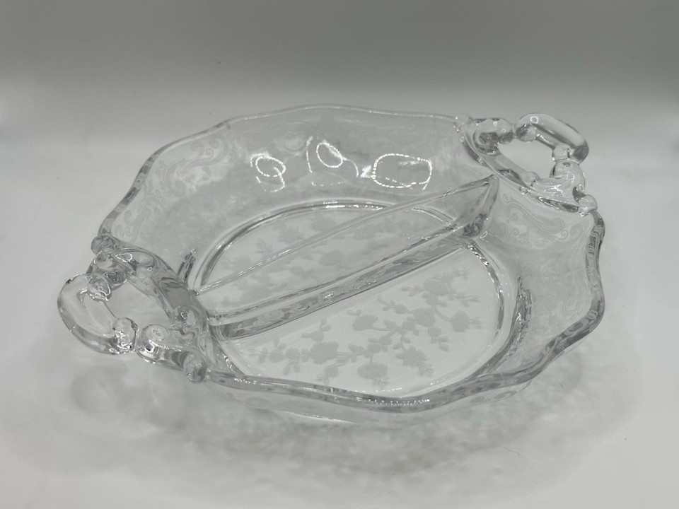 Cambridge Rose 2 Point Divided Handled Dish “8 Wide | eBay