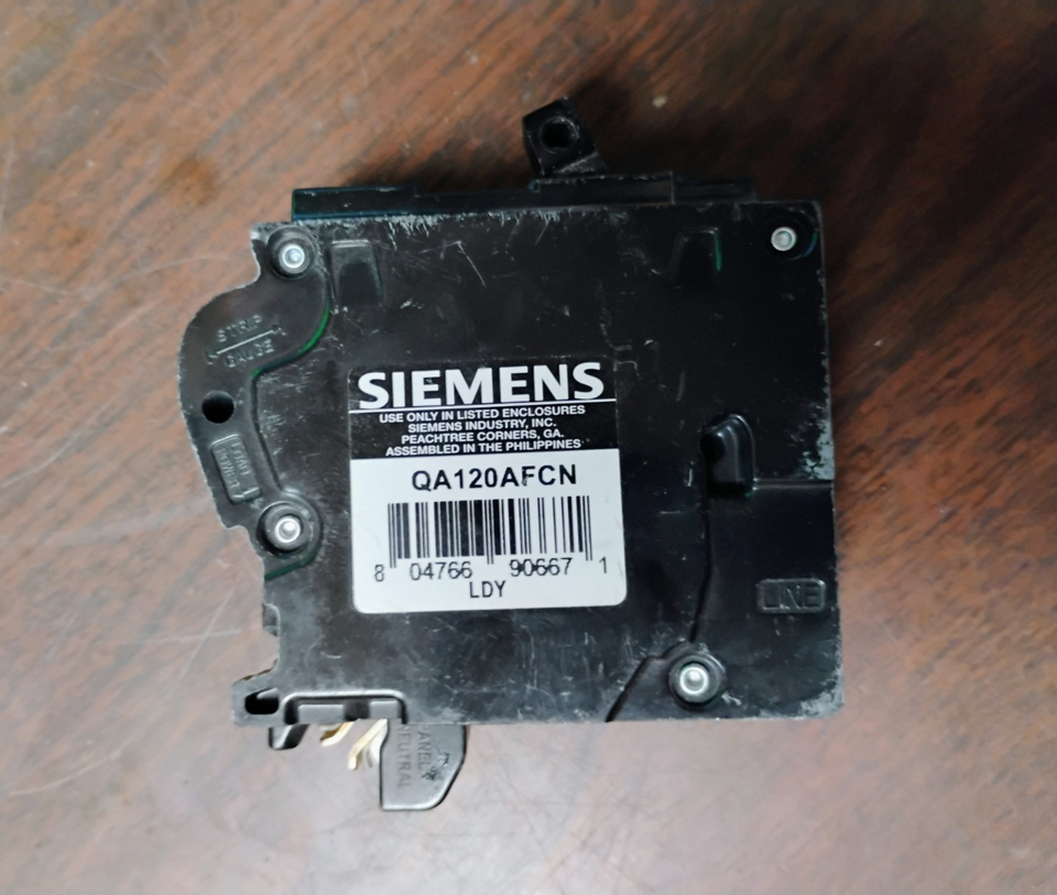 SIEMENS QA115AFCN CIRCUIT BREAKER AFCI 15 AMP 120V 1-POLE NEW NO BOX | eBay