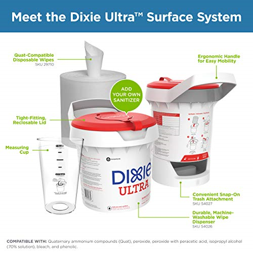 Dixie Ultra Surface System Wiper Bucket for Food Service, 54026, 2 ...