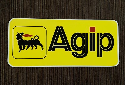 AGIP Racing Vinyl Car Wall Sticker Decal NOS Vintage Original Sponsor ...