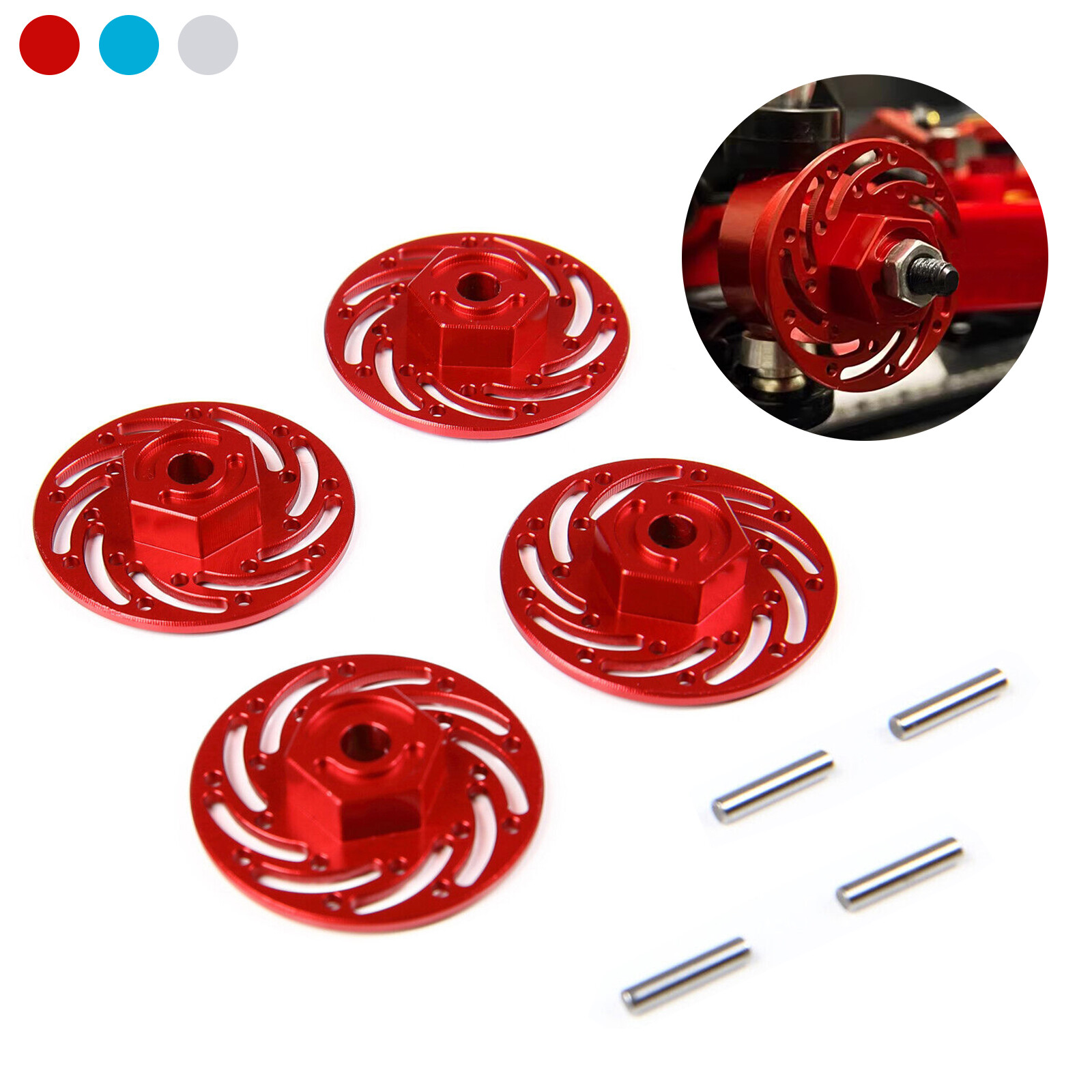 4 x Aluminum Alloy Brake Rotor Disc for 1/10 Tamiya TT01 TT02 TT02T | eBay
