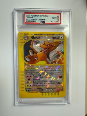 Pokemon Glurak Charizard Skyridge BOX TOPPER Kristall PSA GEM MINT 10 ...