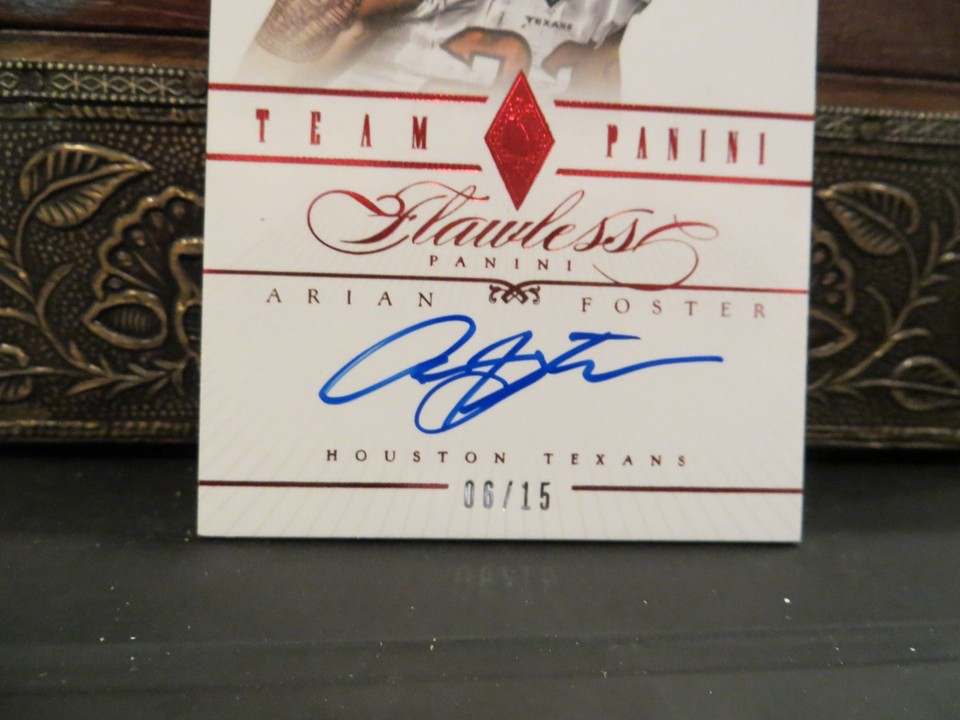 Panini Flawless Ruby Autograph Jersey Texans Auto Arian Foster 06/15 ...