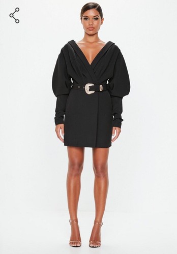 Missguided Peace + Love Western Buckle Blazer Dress. Size 4, Worn To ...