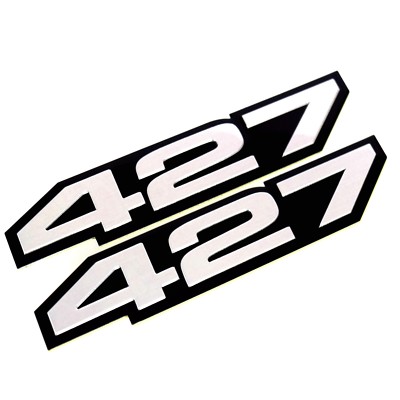 2X 427 Aluminum Emblem Badge Decal Silver&Black for Chevy Corvette Z06 ...