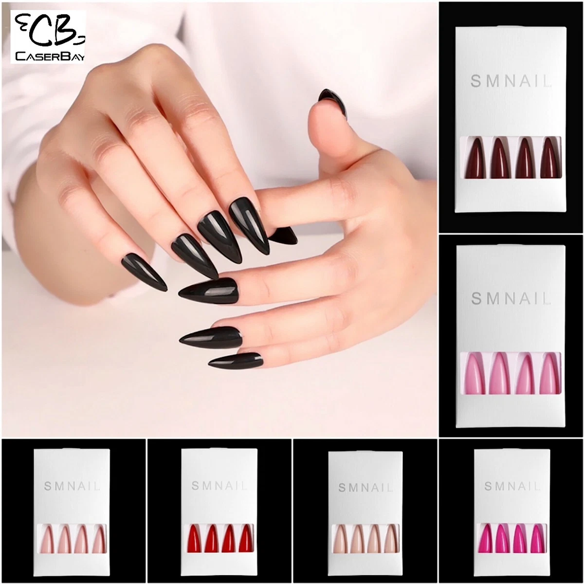 Pointed Round Acrylic Nails