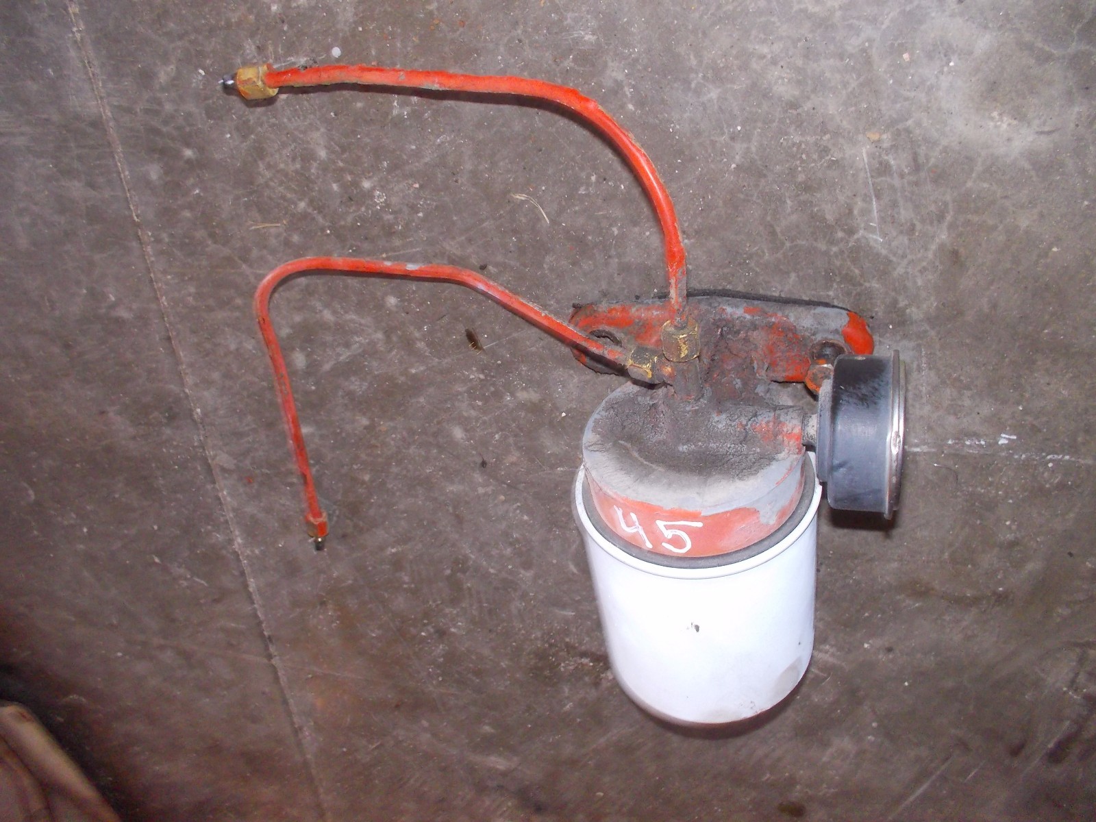 Allis Chalmers WD45 45 AC tractor engine oil filter holder mount ...