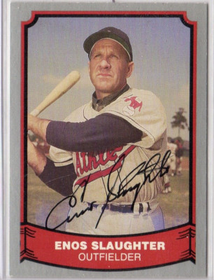 1990 Pacific Legends Enos Slaughter Signed Autographed Card #84 ...