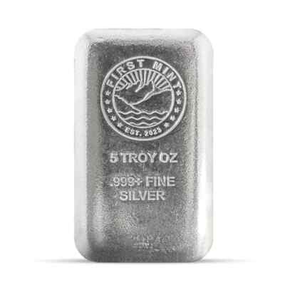 5 oz First Mint cast silver bullion bar .999 | eBay