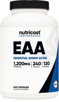 Nutricost EAA Capsules 1200mg, 120 Servings, 240 Capsules - Essential Amino Acid | eBay