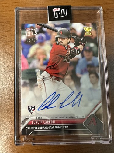 CORBIN CARROLL RC Auto 2023 TOPPS NOW All-Star Rookie Team Autograph # ...