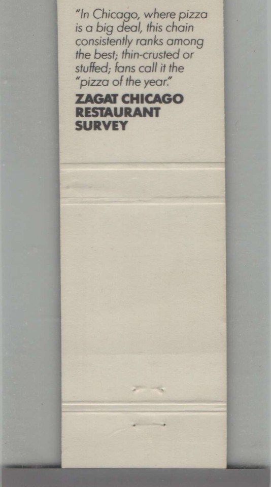 Matchbook Cover - Pizza Place Edwardo's Natural Pizza Chicago, IL | eBay