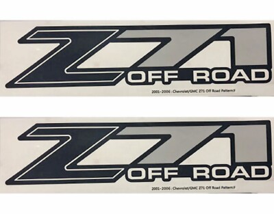 2 New Z71 Off Road Decals Sticker for Silverado 01-06 Bed 1500 2500 ...