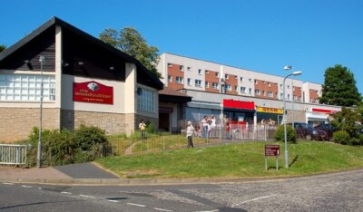 Photo 6x4 Langlee Shops Galashiels A local shopping area in the Langlee ...