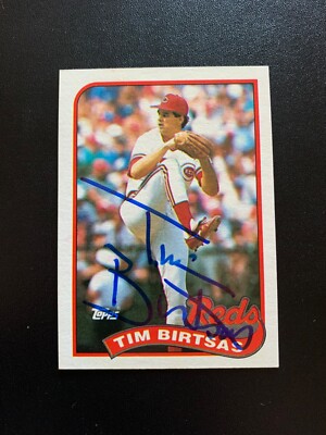 Tim Birtsas Signed 1989 Topps #103 Card Cincinnati Reds Autograph COA ...