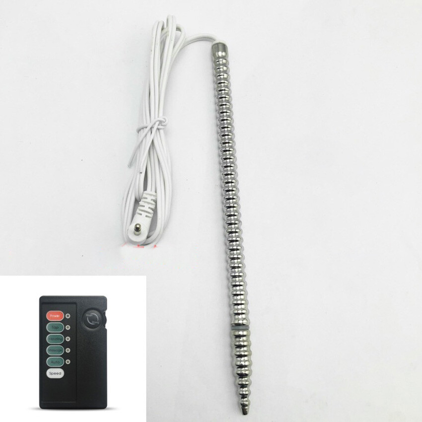 Male Electric E-stim Stretcher Urethral Sounding Rod Penis Plug Dilator ...