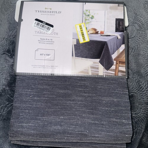 Threshold Blue Chambray Cotton Tablecloth Oblong 60”x104”. From Target ...