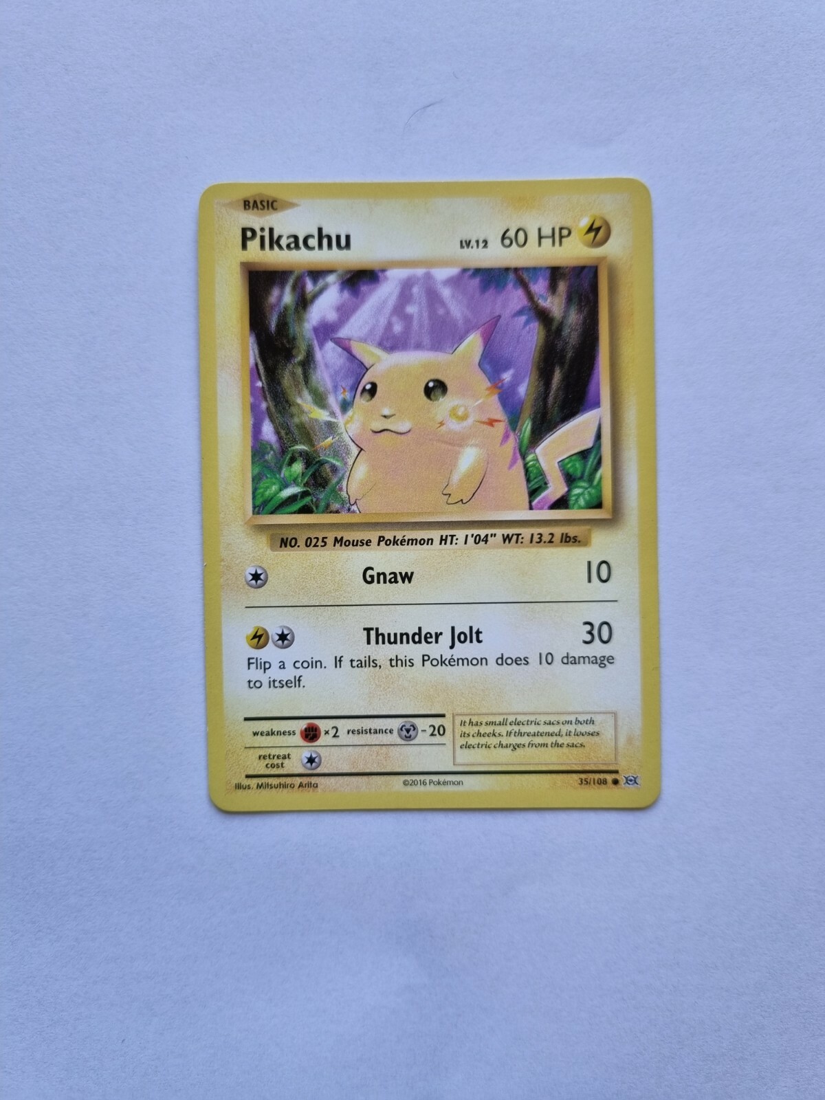 Card Pikachu 2016 35/108 LV.12 60 HP | eBay UK