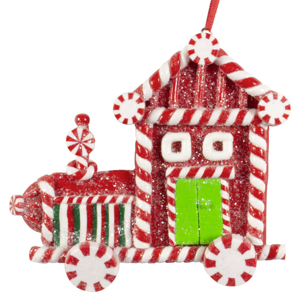 9cm Candy Cane Train Hanging Decoration- Assorted Designs | eBay