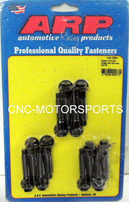 ARP INTAKE MANIFOLD BOLT KIT 144-2001 CHRYSLER 318 440 WEDGE USES 3/8 ...