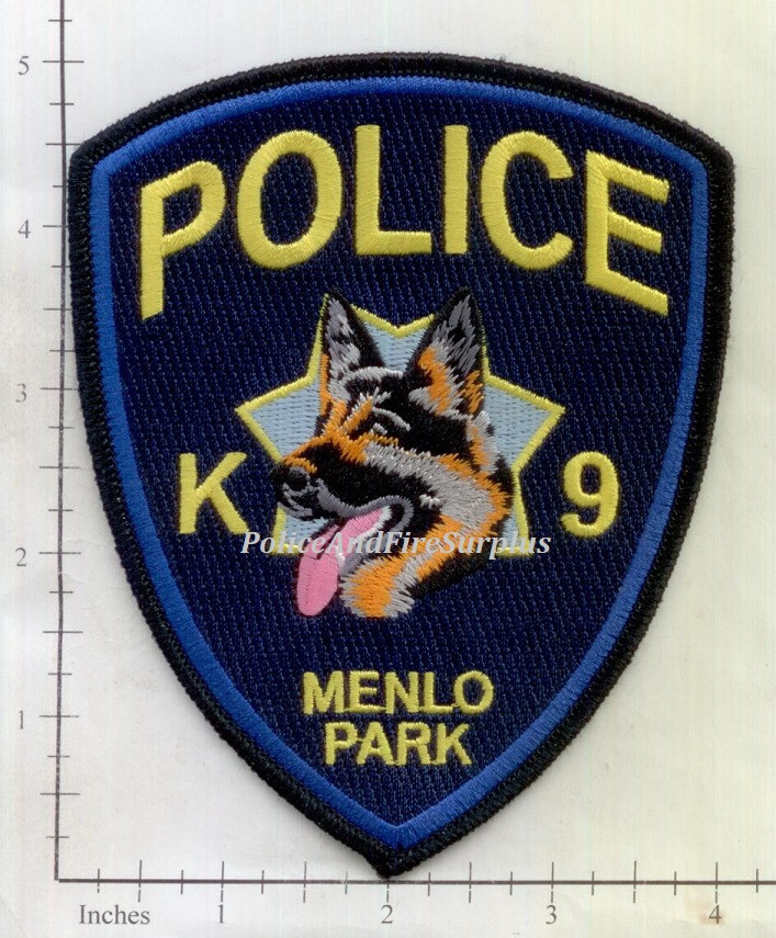 California - Menlo Park K-9 CA Police Patch Canine | eBay