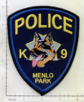 California - Menlo Park K-9 CA Police Patch Canine | eBay