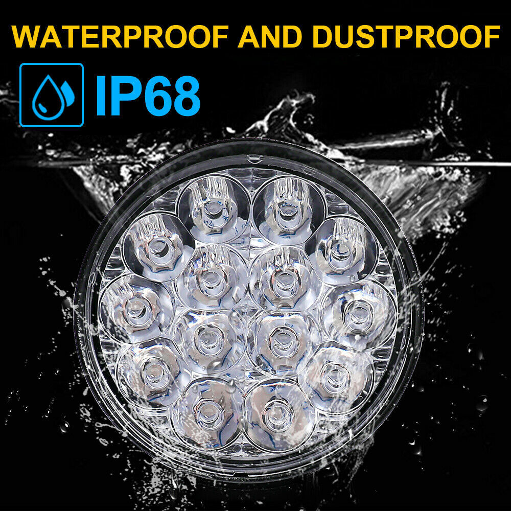 2PCS 42W LED Work Light Truck OffRoad Tractor Flood Lights Lamp 12V-24V ...