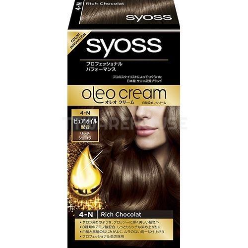 (3 PCS) NEW JAPAN SYOSS Oleo Cream Hair Color - 4N Rich Chocolate | eBay