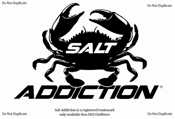 Salt Addiction window sticker decal saltwater fishing lobster crabbing ...