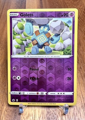 Golett 065/198 Reverse Holo Chilling Reign Pokemon Card NM | eBay