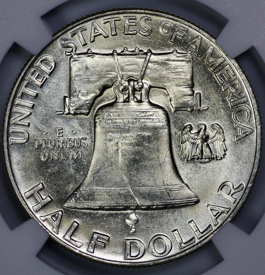 1959 Franklin 50c DDR T2/T1 FS-801 NGC MS 66 FBL Semi Proof Like Double ...