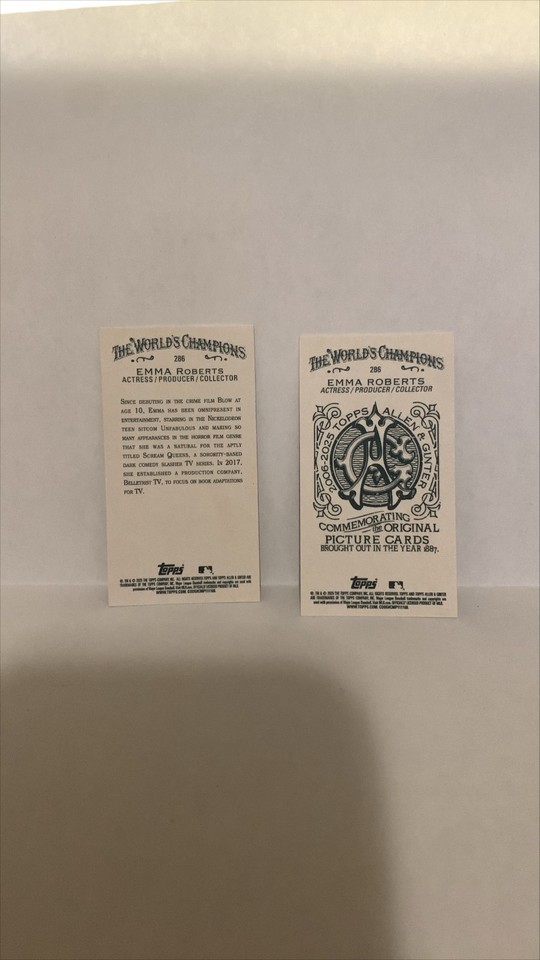 2025 Topps Allen & Ginter EMMA ROBERTS Mini Gold Parallel & Mini A&G ...